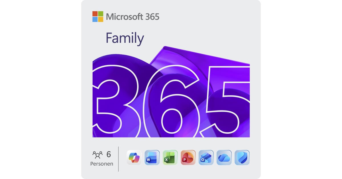 Microsoft Office M365 Family 6 User , Office-Software
