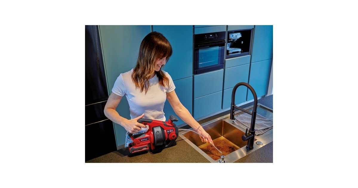 Einhell TE-DA 18/760 Li-Solo, Dispositivo de limpieza de tuberías rojo ...