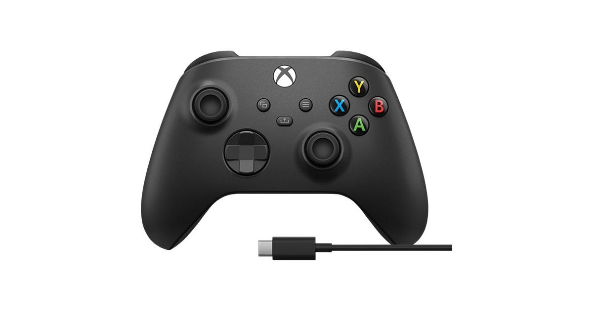 Microsoft Xbox Wireless Controller + USB-C Cable Negro Gamepad ...