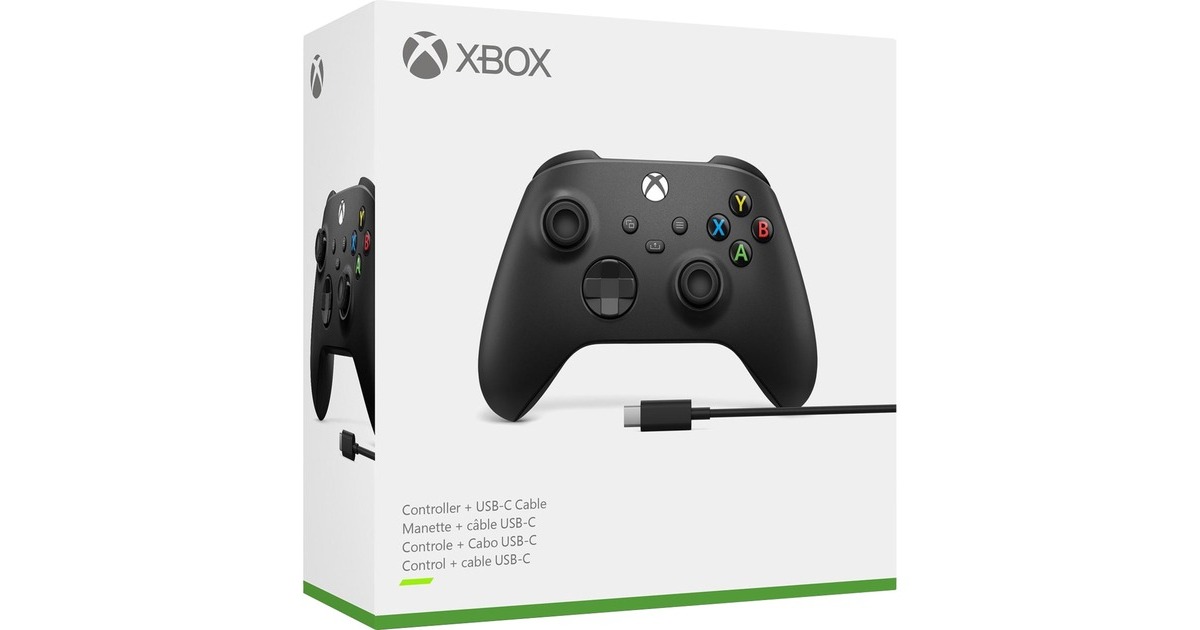 Microsoft Xbox Wireless Controller + USB-C Cable Negro Gamepad ...