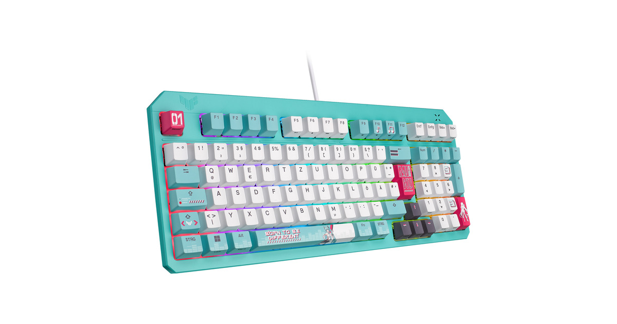 ASUS TUF Gaming K3 Gen II Hatsune Miku Edition teclado Juego USB Color ...
